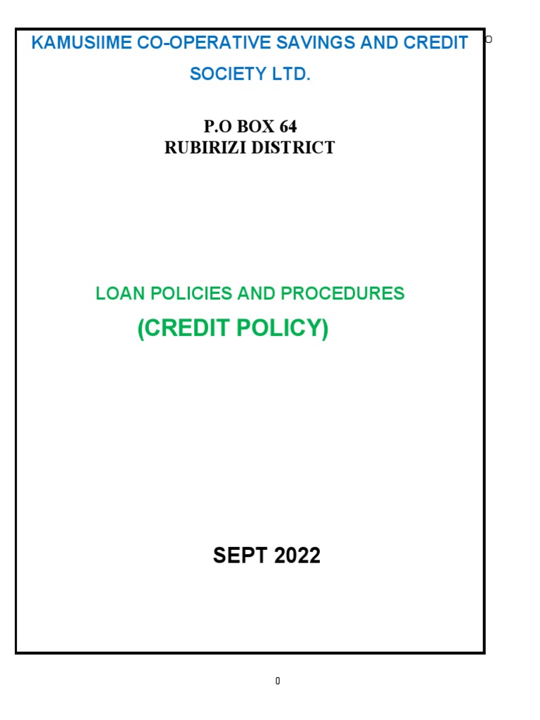 Kamusacco Loan Policies and Procedures Guide | PDF | Loans | Interest