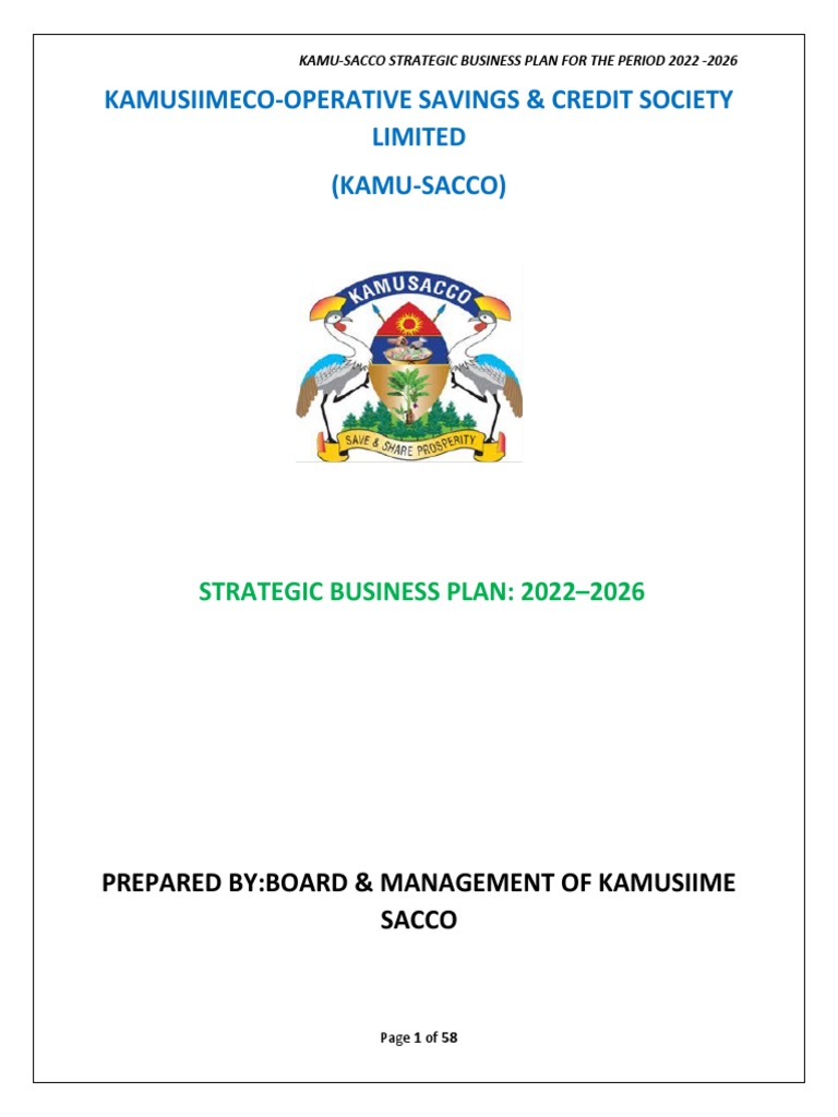 KAMU-SACCO Strategic Business Plan 2022-2026: A Roadmap for Organizational Growth, Improved ...