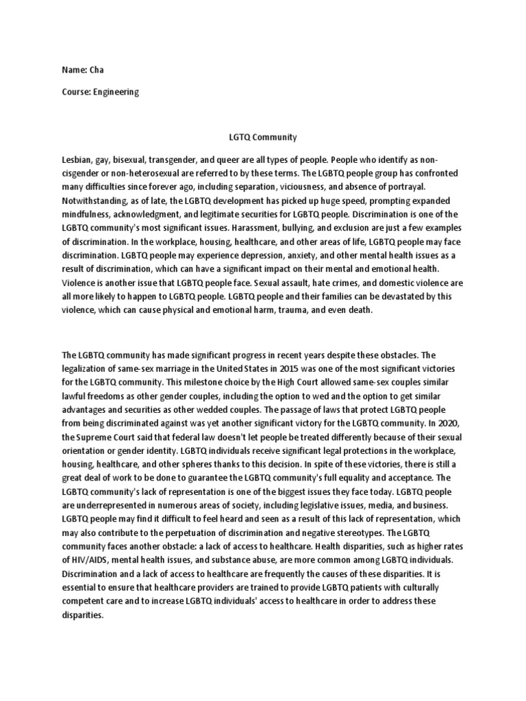 Overcoming Obstacles: A Look at the Issues Facing the LGBTQ Community ...