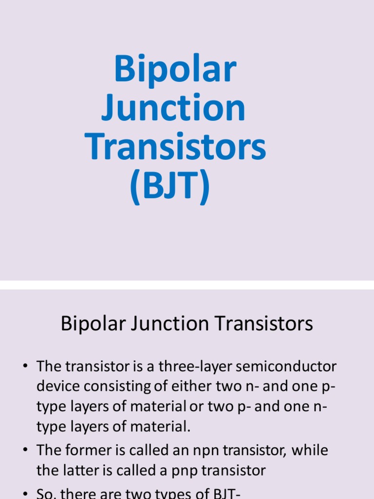 Bipolar Junction Transistor | PDF | Bipolar Junction Transistor | P–N ...