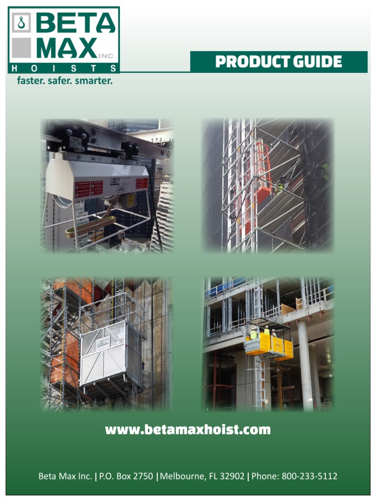Beta - Max Product Guide 2017 PDF | PDF | Crane (Machine) | Scaffolding