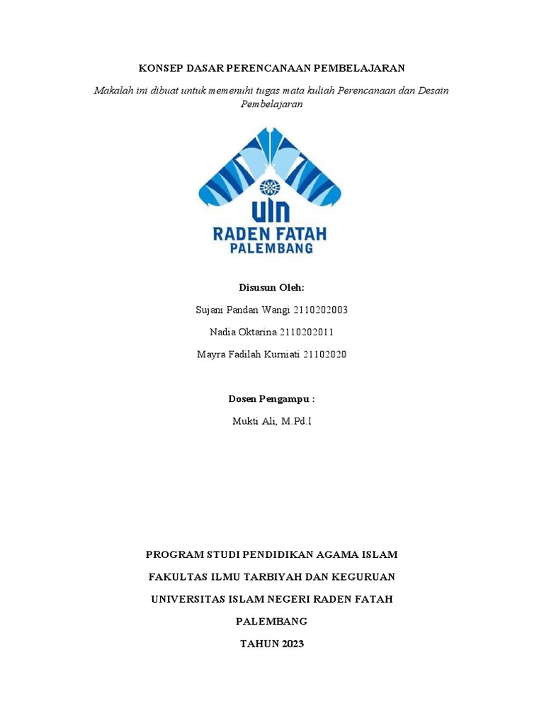 KONSEP DASAR PERENCANAAN PEMBELAJARAN Kelompok 1 | PDF KONSEP DASAR PERENCANAAN PEMBELAJARAN Kelompok 1 | PDF