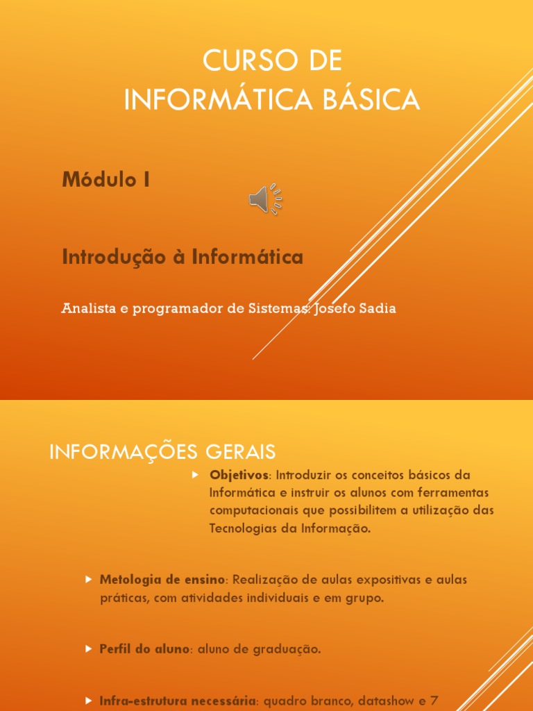 Introdução à Informática Básica | PDF | Armazenamento de dados de ...