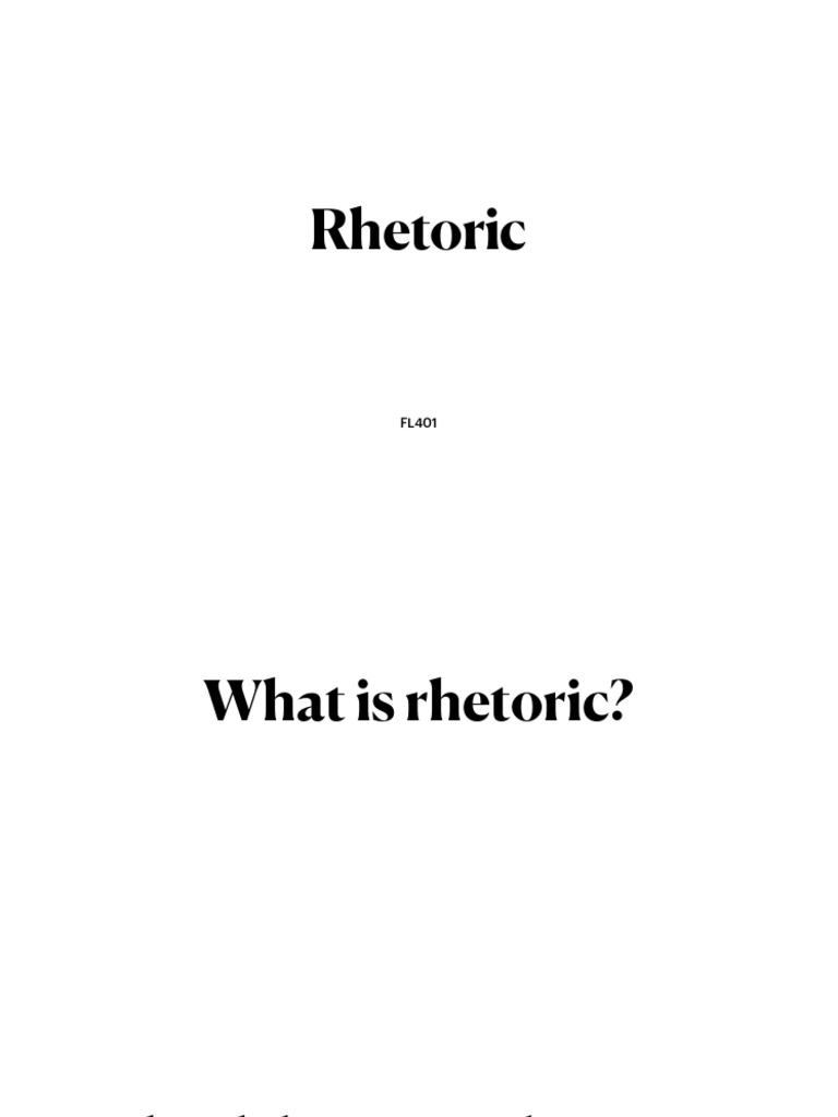 Rhetoric PDF | PDF | Rhetoric | Public Speaking