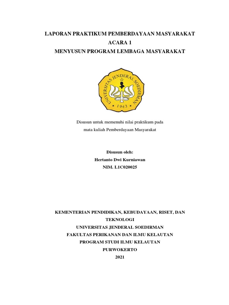 L1C020025 - Hertanto Dwi Kurniawan - IKL-A - Acara 1 | PDF