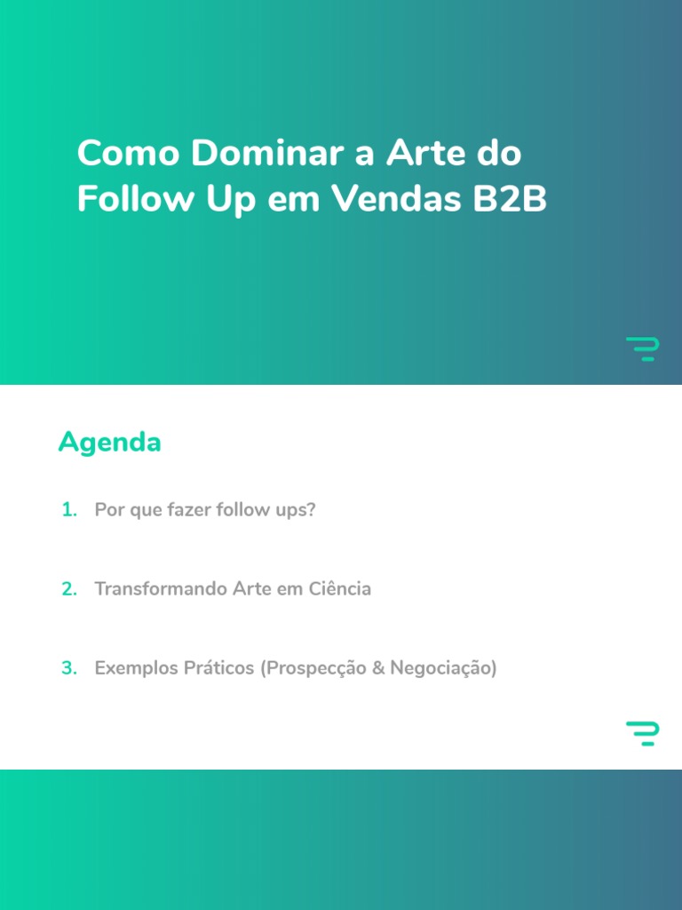 Webinar OTB - Como Dominar A Arte Do Follow Up | PDF | Marketing