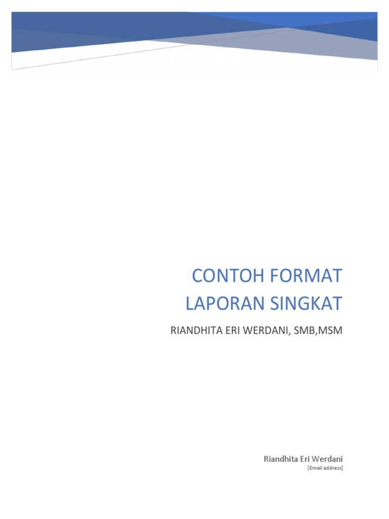 14. Format Laporan Singkat | PDF