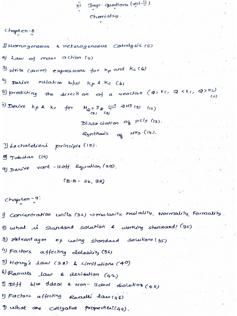 11th Vol-2 Important Questions 2023 PDF | PDF