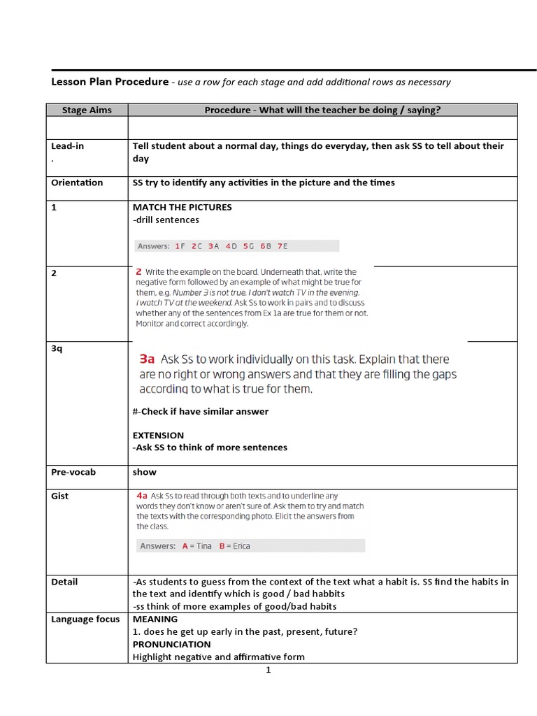 Adult Lesson Plan: Pronunciation Focus | PDF | Career & Growth ...