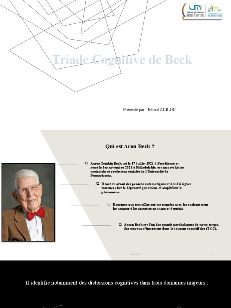 Triade Cognitive de Beck | PDF | Dépression (psychiatrie) | Sciences ...