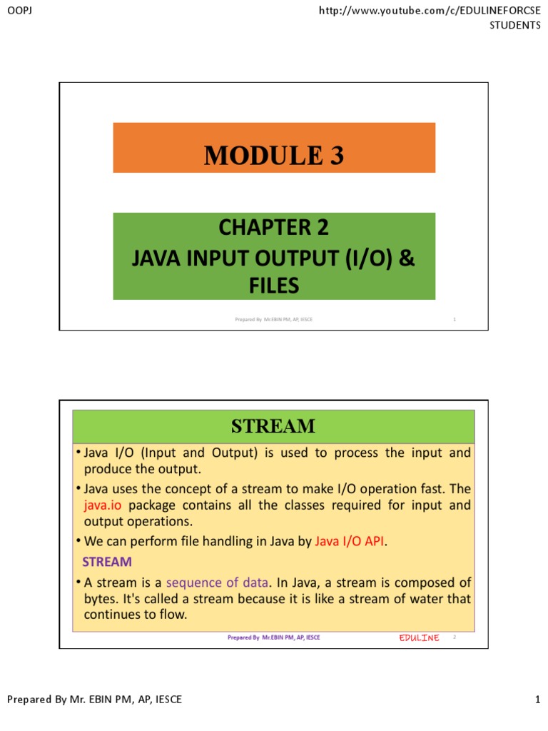 Mod3 Chap2 | PDF | Class (Computer Programming) | Computer File