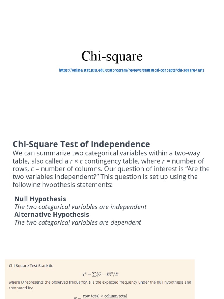 Chi Square | PDF