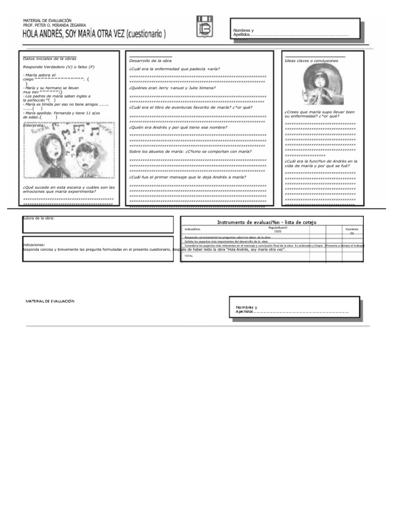 Hola Andres Soy Maria Otra Vez | PDF