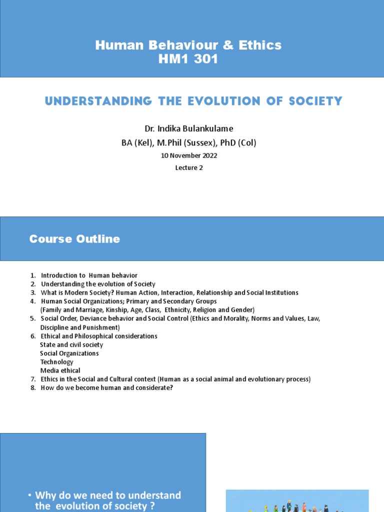 Understanding The Evolution of Society | PDF | Human | Society