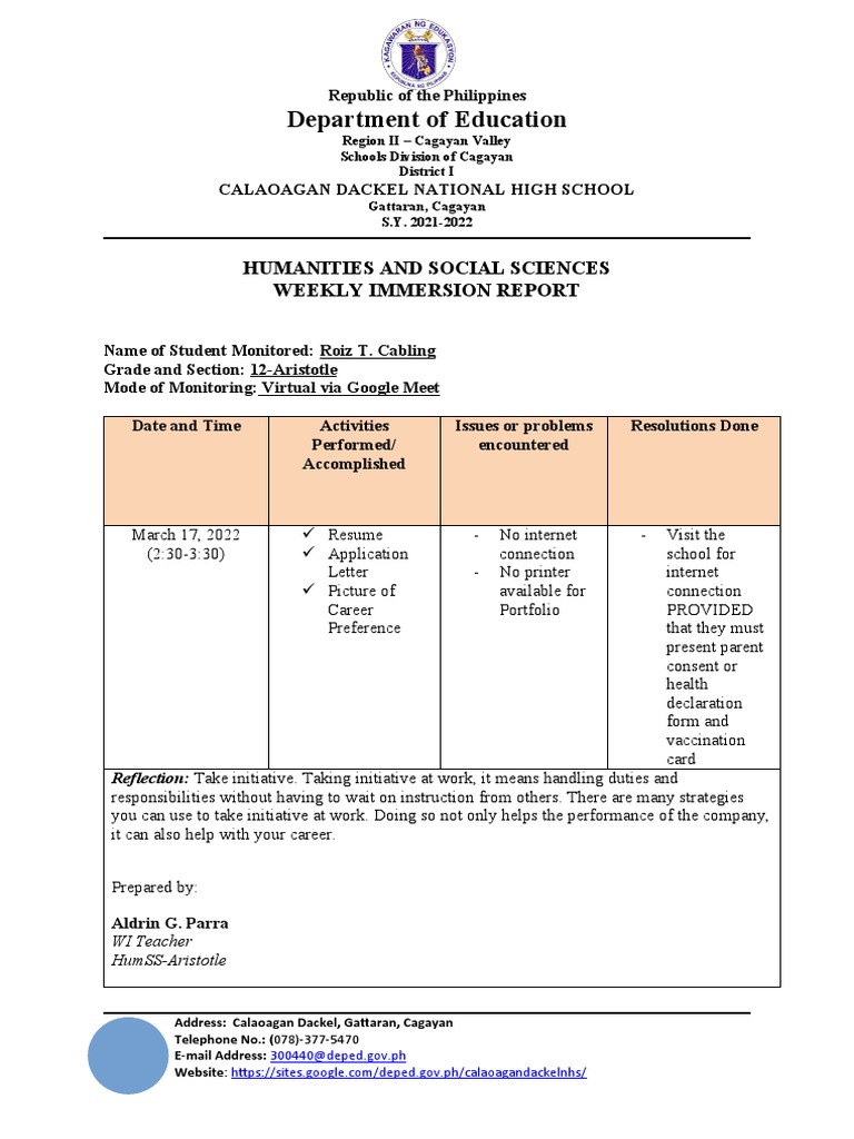 Weekly Accomplishment | PDF | Computing | Computer Hardware