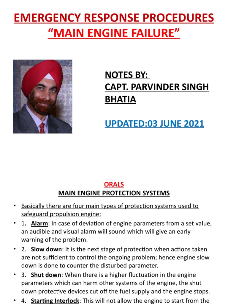 11S Emergency Procedures - Engine Failure | PDF | Marine Propulsion | Ships