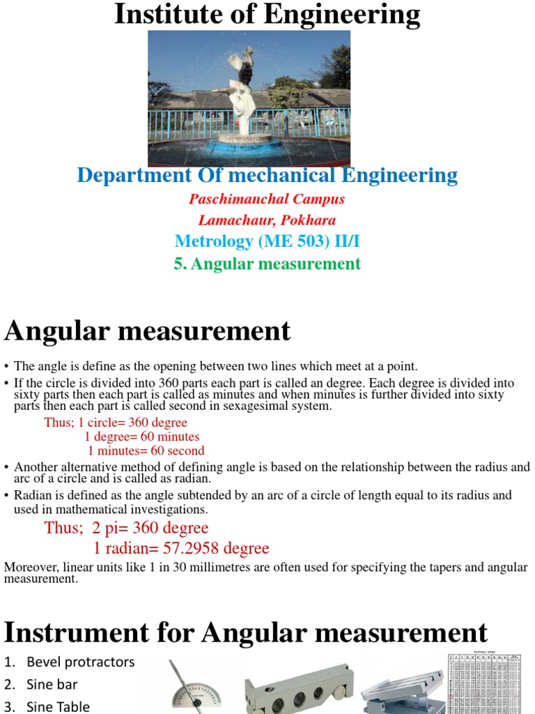 5.angular and Taper Measurement PDF | PDF