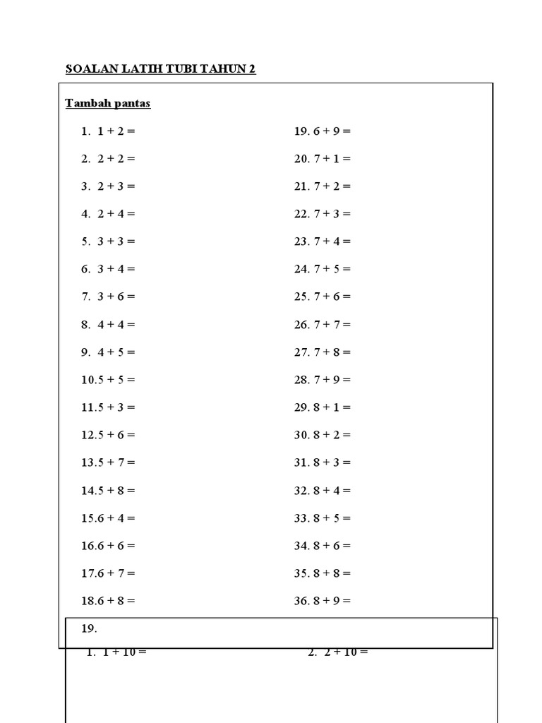 Modul Matematik Pemulihan Tahun 2 | PDF