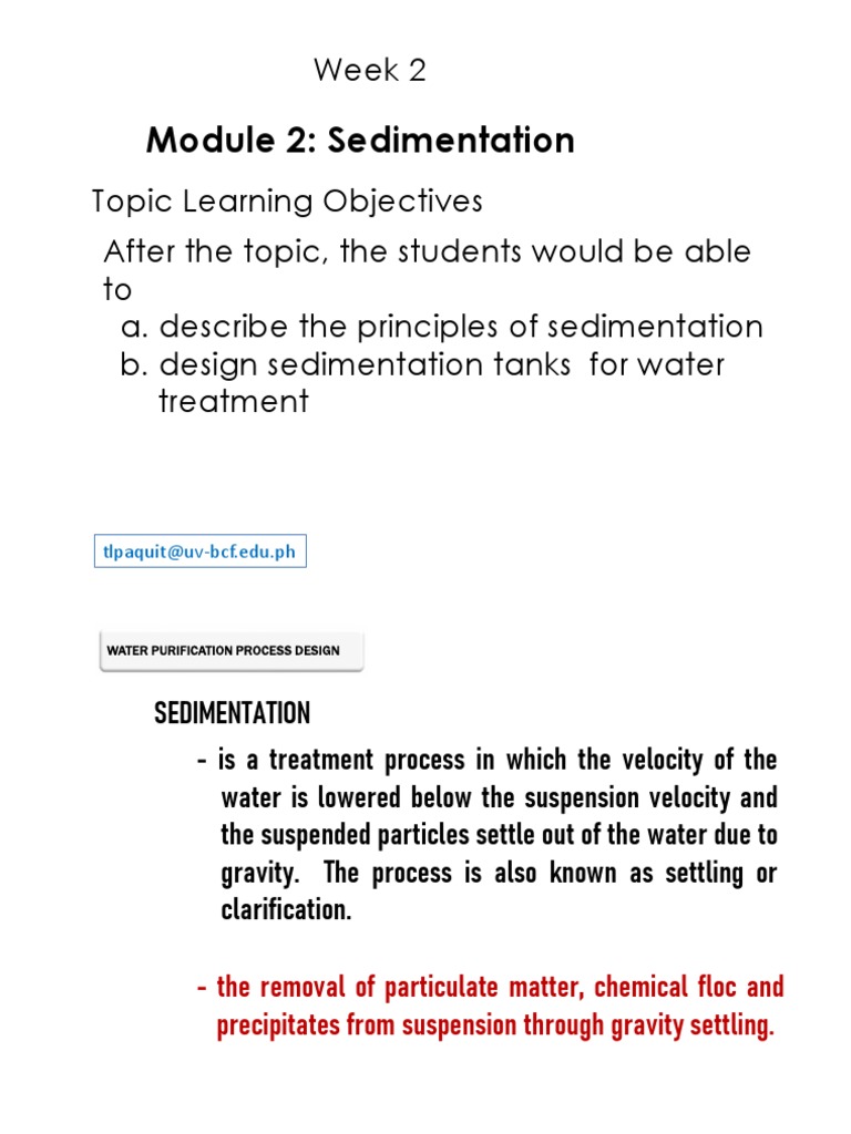 Sedimentation Tank Design in Water Treatment | PDF | Water Purification ...