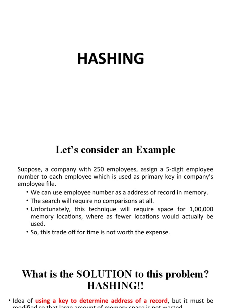 HASHING | PDF | Computer Data | Computing