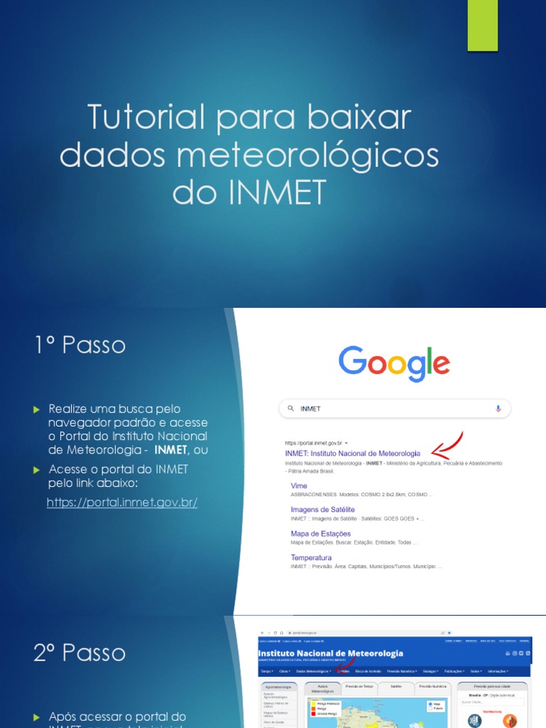 Tutorial para Baixar Dados Meteorológicos Do INMET | PDF
