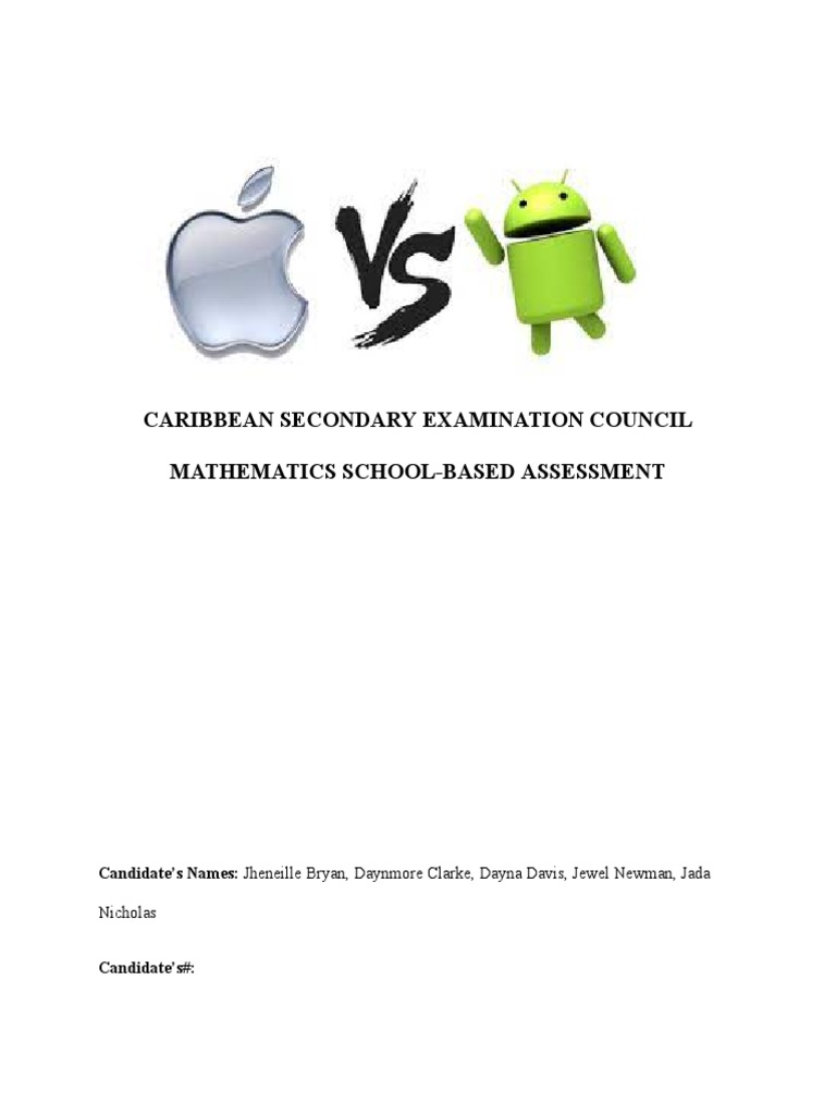Mathematics SBA Group (11-3) FINAL PDF | PDF | I Phone | Samsung