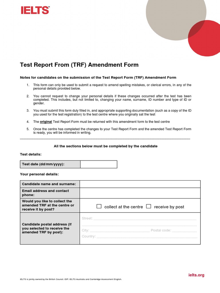 Test Report From (TRF) Amendment Form | PDF | International English ...