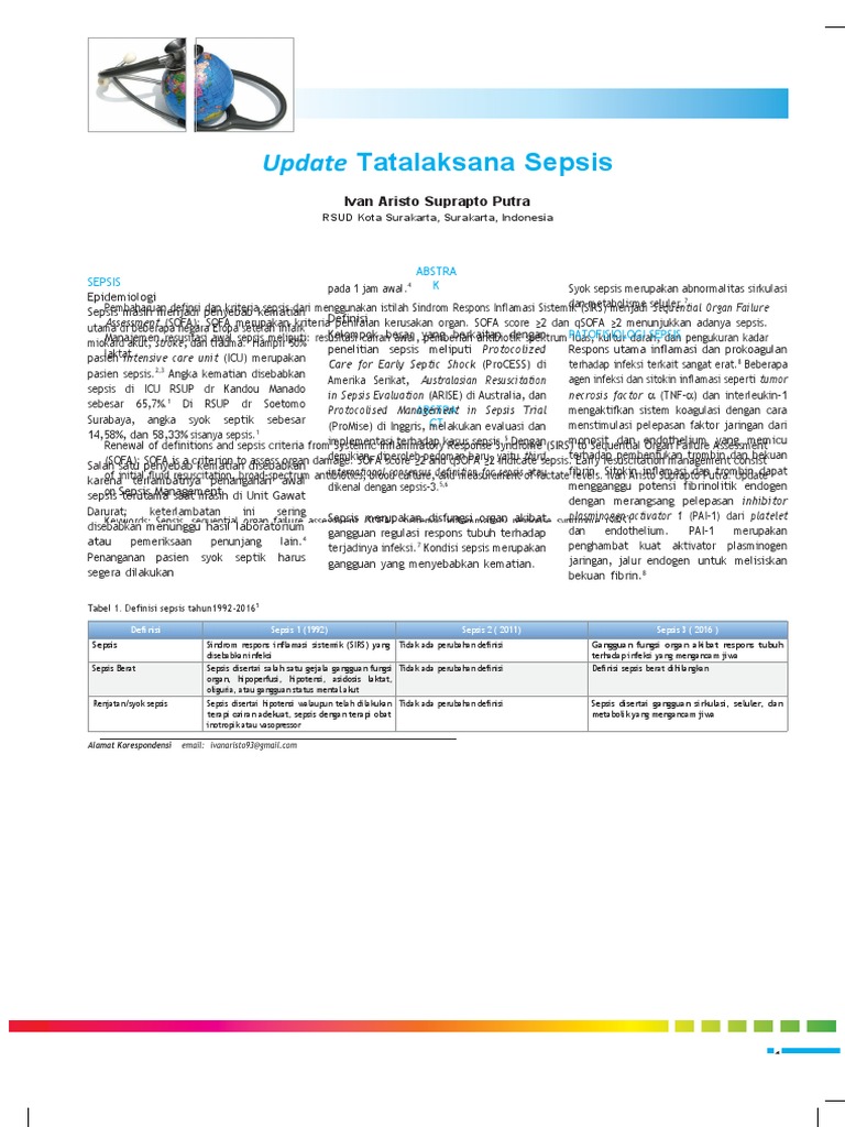 Update Tatalaksana Sepsis 27b6501b | PDF | Sains & Matematika