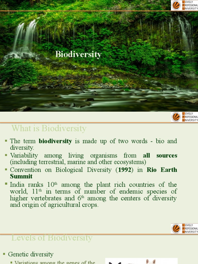 Biodiversity Pdf Biodiversity Conservation Biology