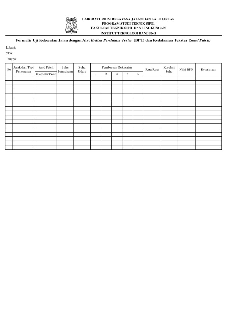 Form BPT Dan Sand Patch | PDF