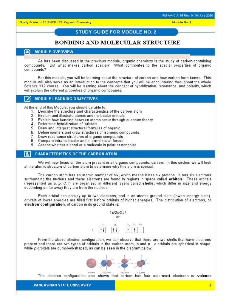 Science 112 STUDY GUIDE 2 | PDF | Chemical Polarity | Chemical Bond