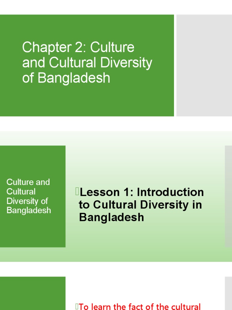GR 7 CP-2 LE-1 Intro To Cultural Diversity in Bangladesh | PDF ...