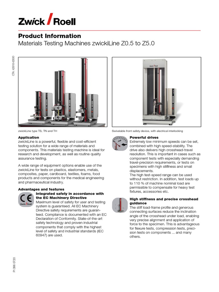 ZwickiLine Z0 5 Up To Z5 0 Materials Testing Machine PI EN | PDF ...