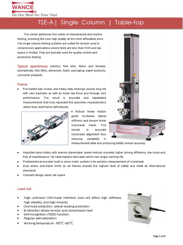 TSE-A Electromechanical UTM 2021.12 | PDF | Deformation (Engineering ...
