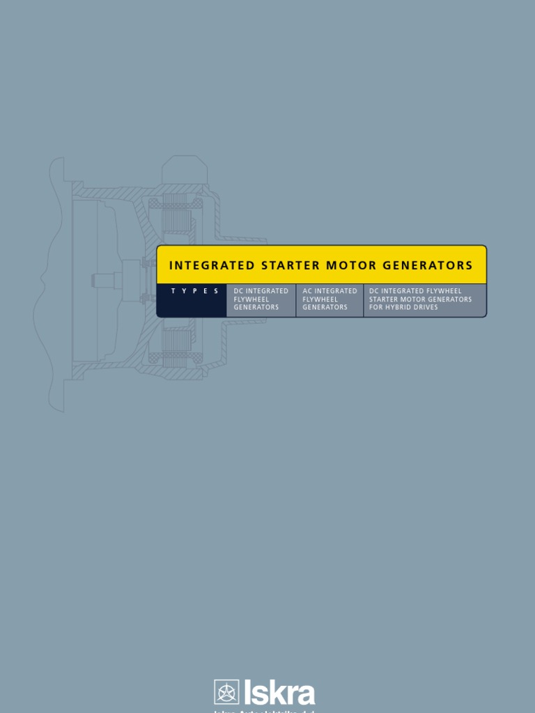 DC Integrated Flywheel Starter Motor Generators | PDF | Hybrid Vehicle ...