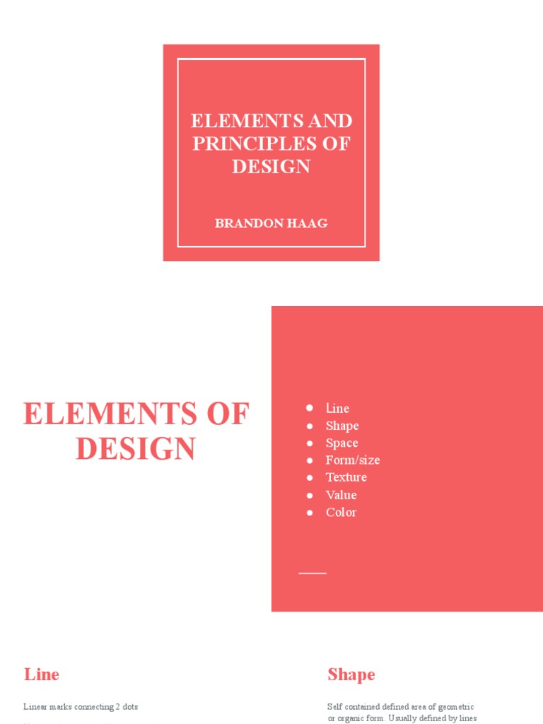 Elements and Principles of Design | PDF