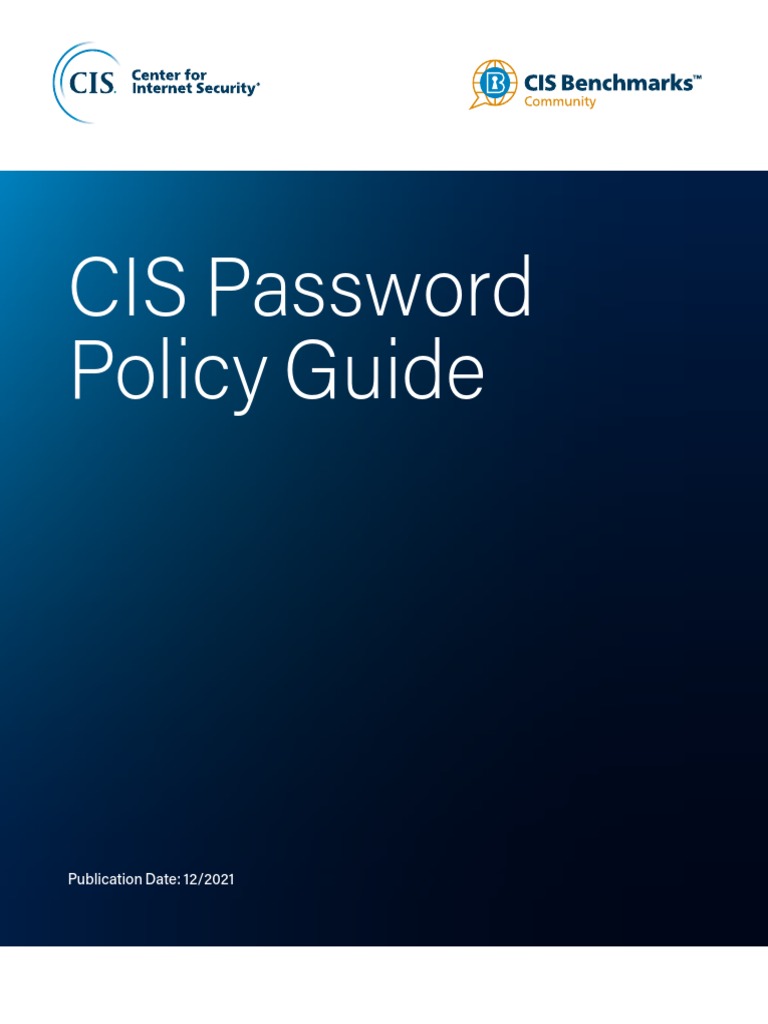 CIS Benchmarks Password Policy Guide v21.12 | PDF | Password ...