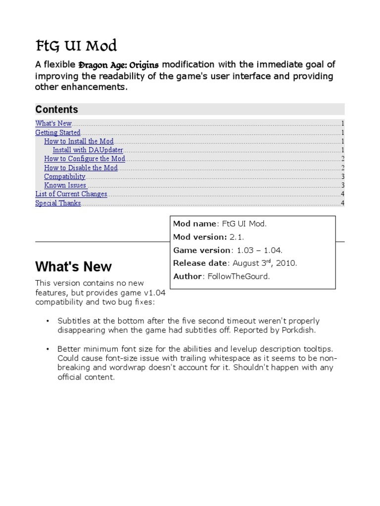 FTG UI Mod - V2.1 - Manual | Download Free PDF | Icon (Computing ...