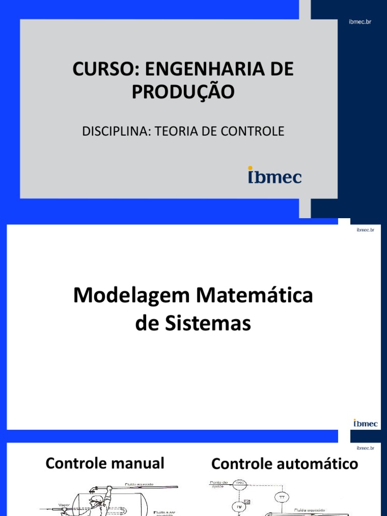 2023-1 Teoria de Controle Modelagem Matematica - Publicada | PDF