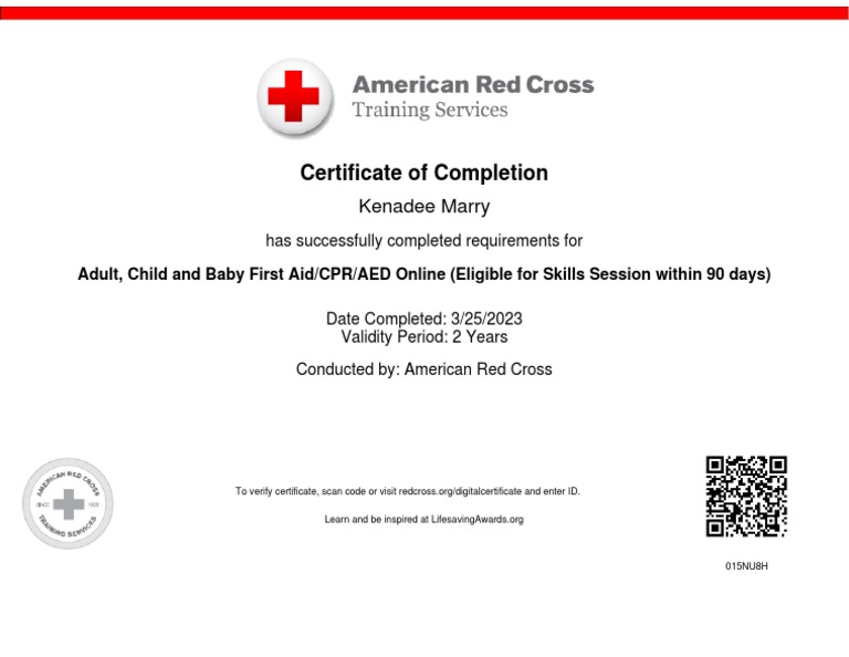 First Aid/CPR/AED Completion Certificate | PDF