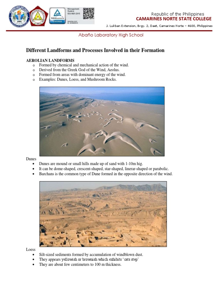 Different-Landforms-and-Processes-Involved-in-their-Formation | PDF ...