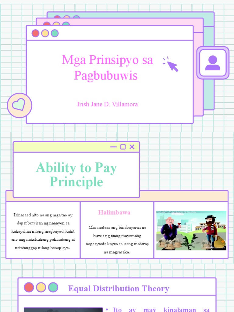 Mga Prinsipyo NG Pagbubuwis | PDF