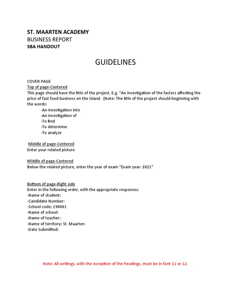 SBA Handbook 2021-2022 | PDF | Survey Methodology | Chart