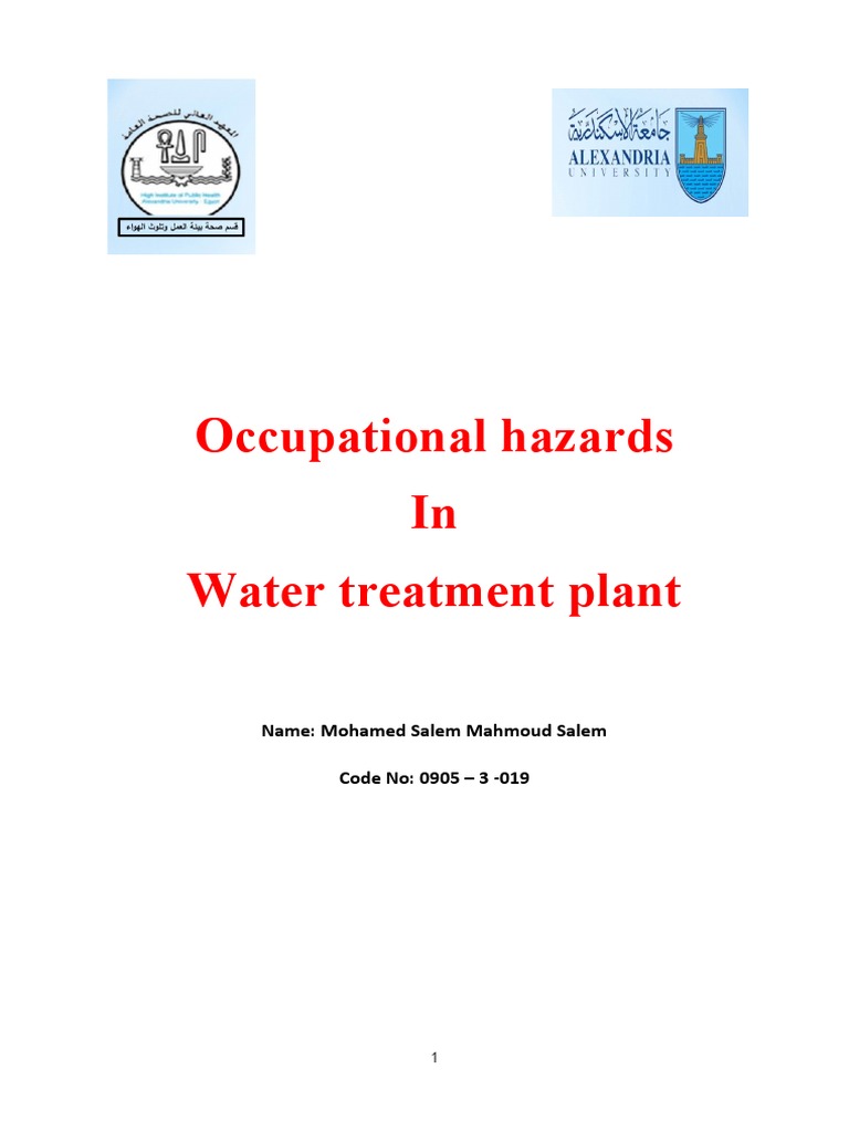 Occupational Hazards in Water Treatment | PDF | Water Purification ...