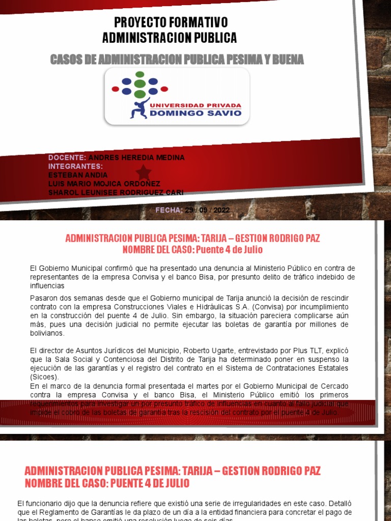 Proyecto Formativo - Adm. Pub | PDF | America latina | Administración Pública