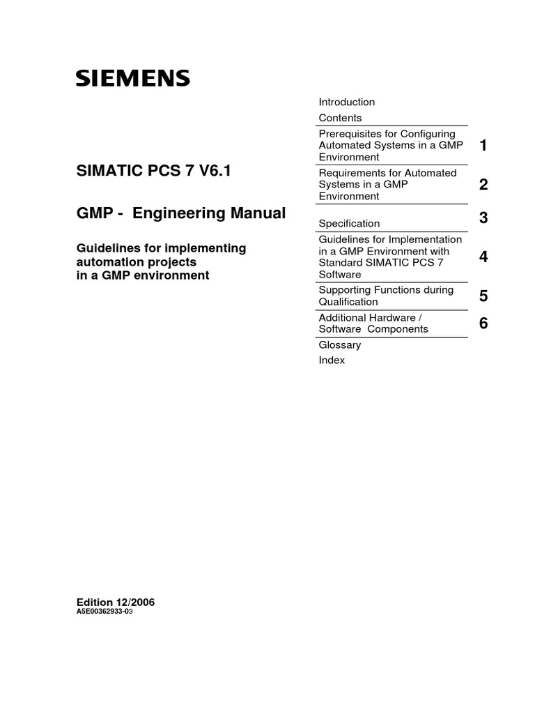 GMP Eng-Manual pcs7-v61 en PDF | PDF | Verification And Validation | Operating System