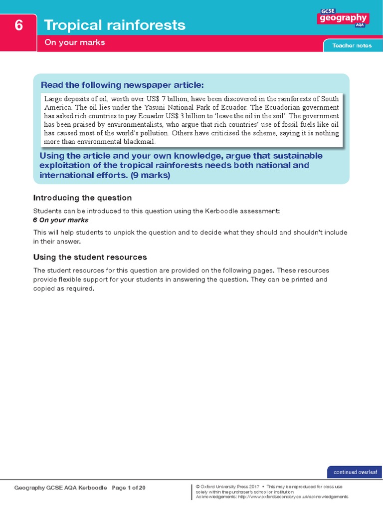 Argue Sustainable Rainforest Use 9 | PDF | Climate Change | Climate ...