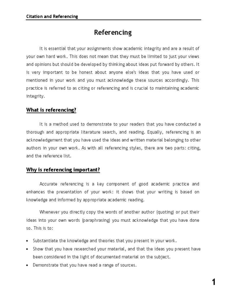 Citation and Referencing Vancouver | PDF | Citation | Apa Style