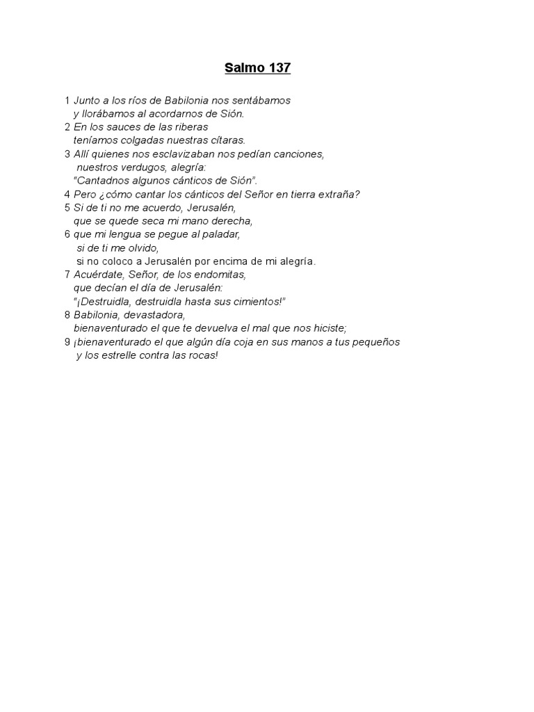 Salmo 137 | PDF