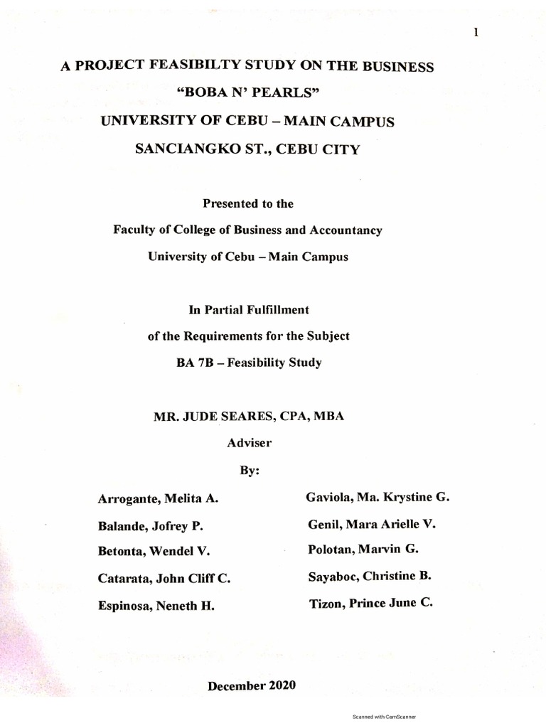 Feasib Final Output 1st Part | PDF
